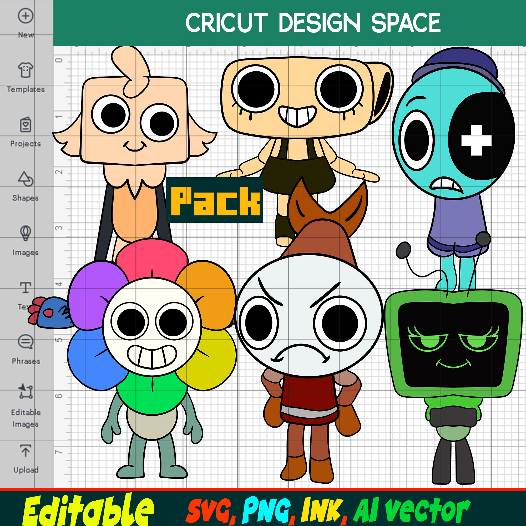 Editable Pack Cut file Project Dandy's World,Astro,Dandy,Goo | Inspire ...