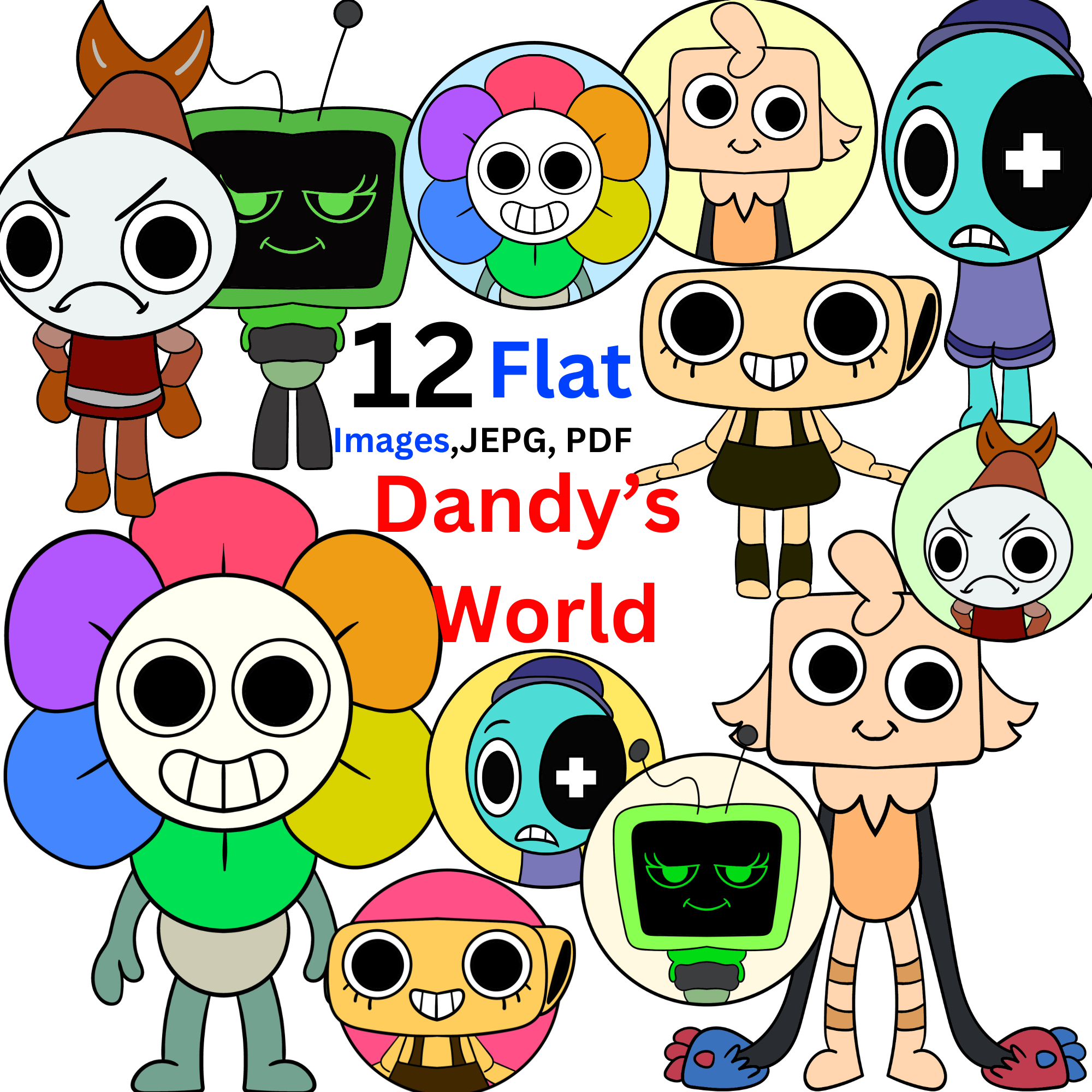 Flat Characters Project Dandy's World,Dandy's World,Astro,Da | Inspire ...