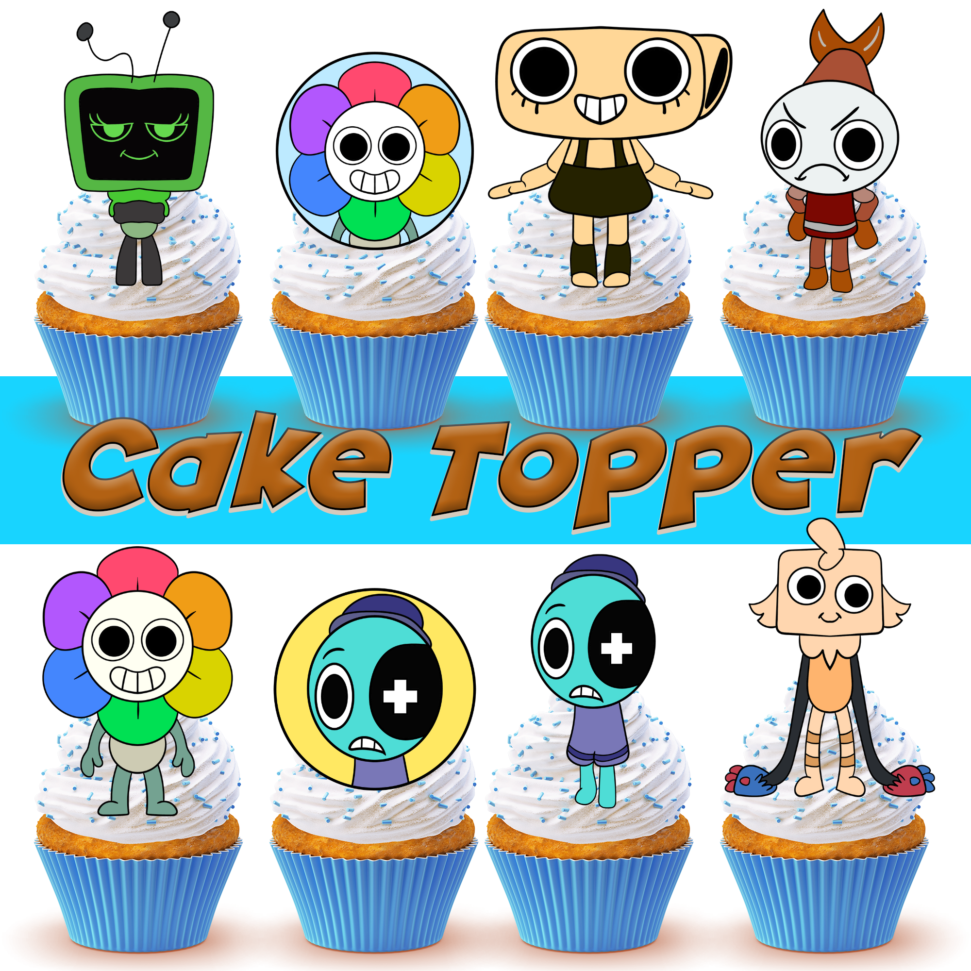 Cupcake Toppers Project Dandy's World,Dandy's World,Astro,Da | Inspire ...