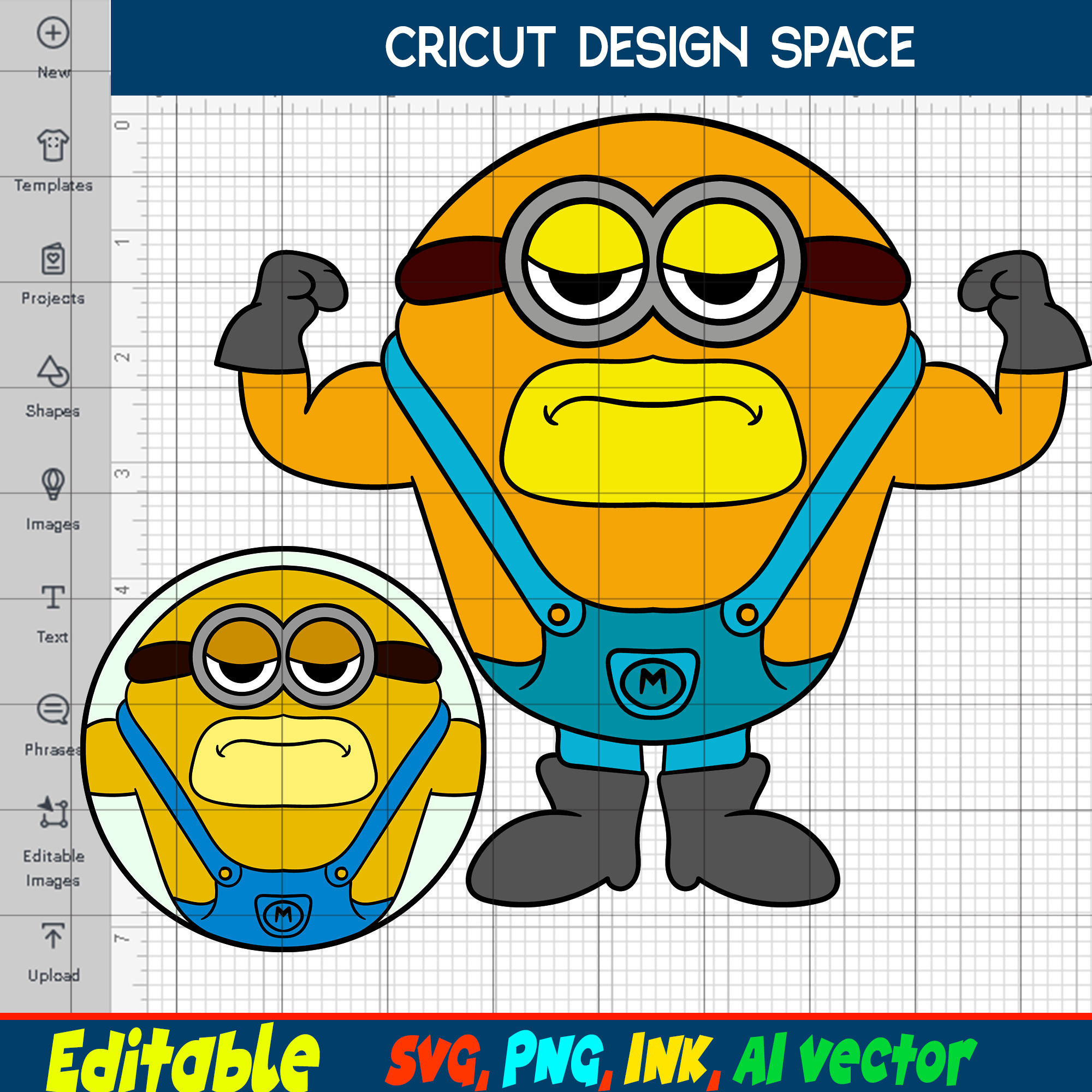 Mega Minion Dave SVG, Minion Dave Sticker PNG, vinyl Sticker | Inspire ...