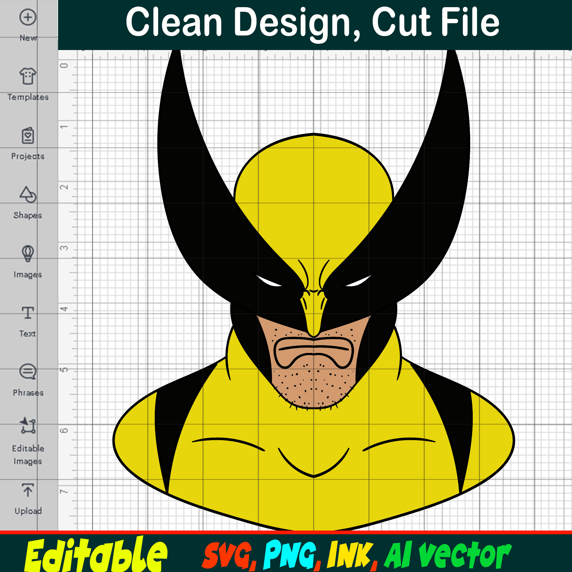Wolverine SVG Wolverine PNG, vinyl WolverineSticker to Print | Inspire ...