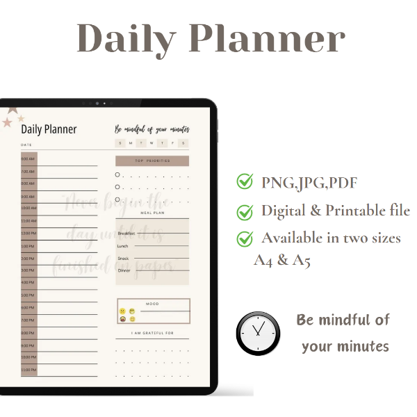 Daily Digital & Printable planner | Inspire Uplift
