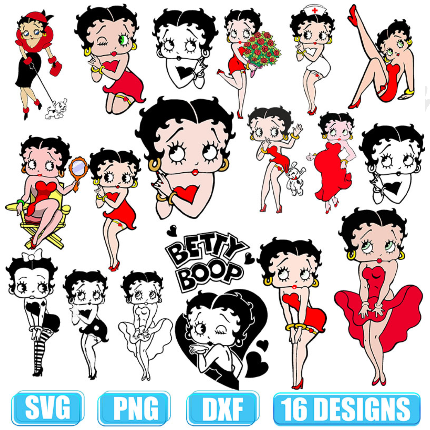Black Betty Boop Svg | Inspire Uplift