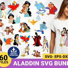 Aladdin Bundle Svg, Aladdin Svg, Disney Aladdin Svg, Princes | Inspire ...