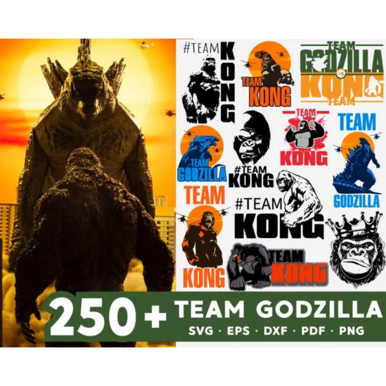 Team Godzilla, SVG Files, PNG Files, DXF Files, EPS Files, V - Inspire ...
