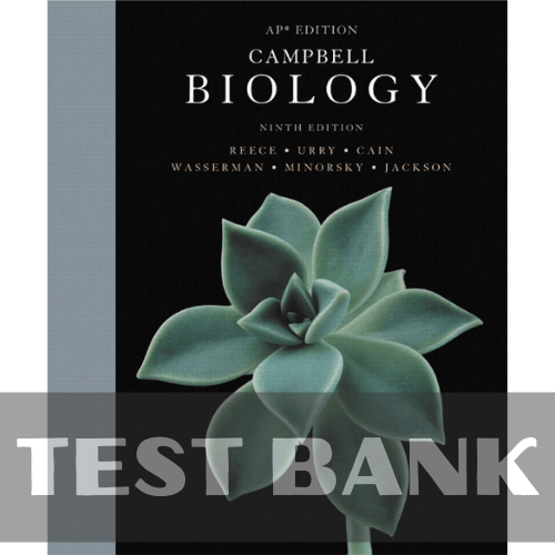 Test Bank for Campbell Biology 9th Edition By Robert B Jacks | Inspire ...