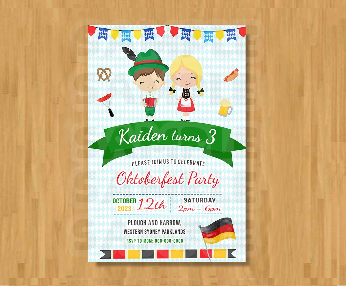 Oktoberfest Birthday Digital Invitation Onetoberfest Templat | Inspire ...