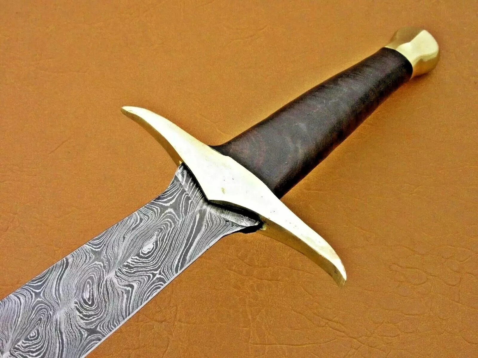 Authentic Viking Sword 28 Damascus Steel Blade & Rosewood Ha | Inspire ...