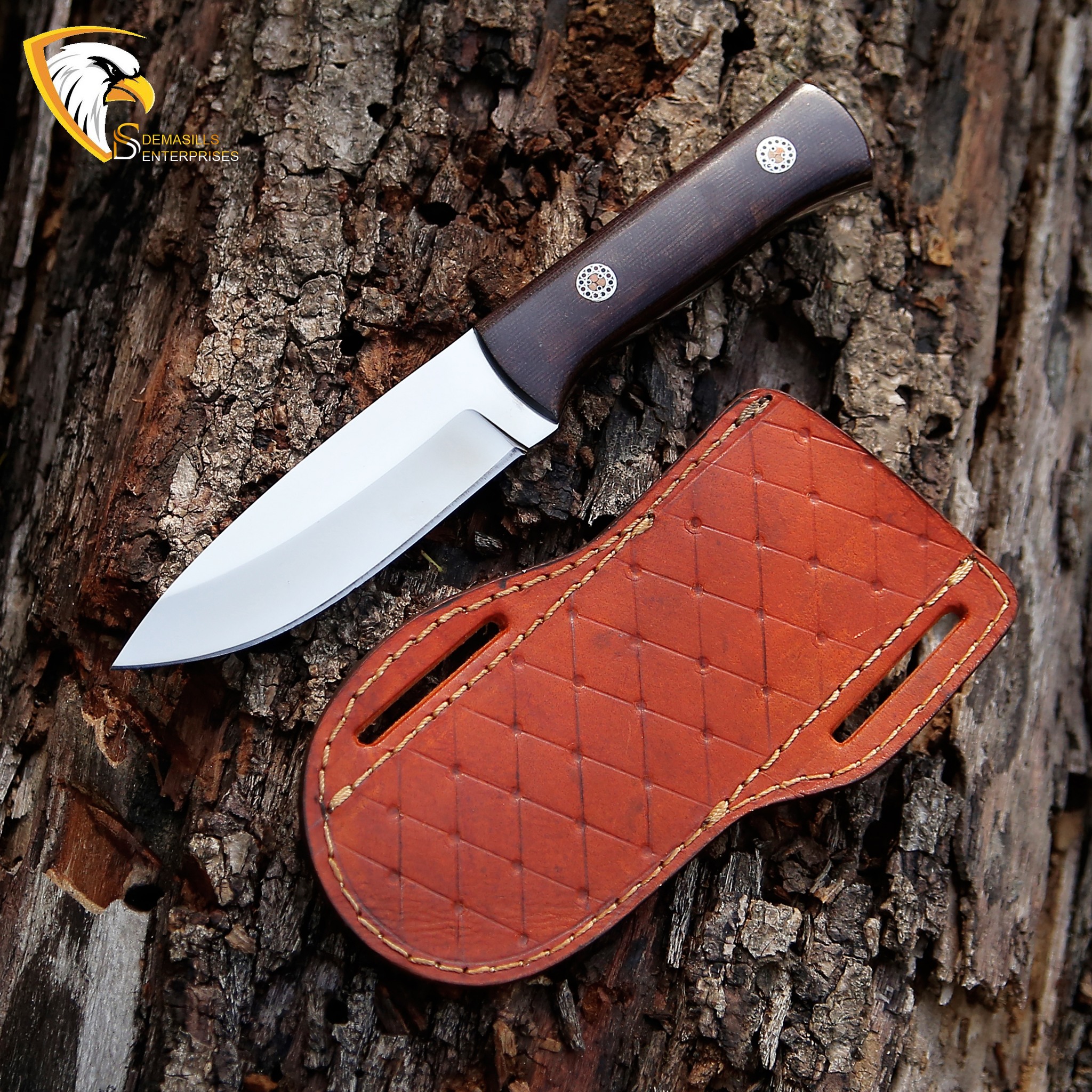Handmade D2 Steel Skinner Knife Sheathe Handle With Leather | Inspire ...