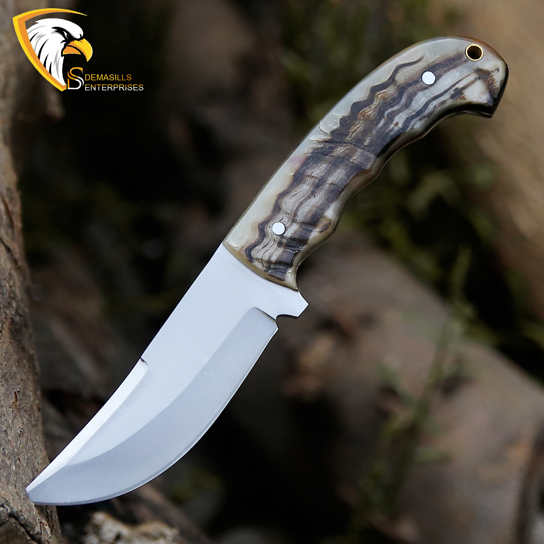 Handmade D2 Steel Skinner Knife Muqalta Sheathe Handle With | Inspire ...