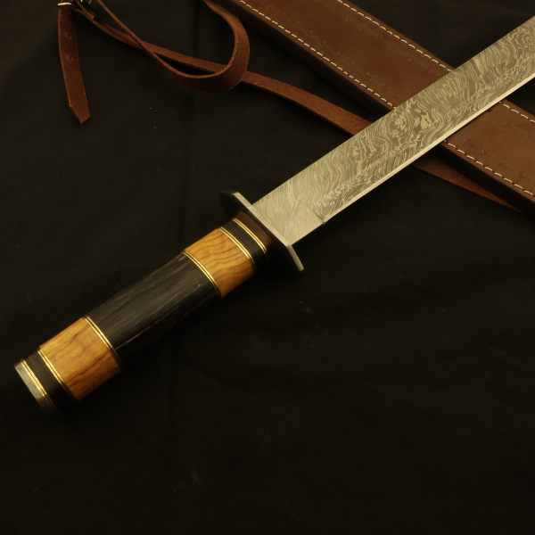 Handmade Damascus Steel Sword 32" Inch Wood & Brass Handle W | Inspire ...