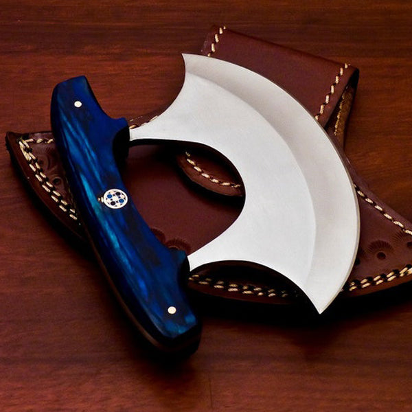 Handmade Pizza Cutter Ulu Knife, Meat Cutting Knife, Outdoor | Inspire ...
