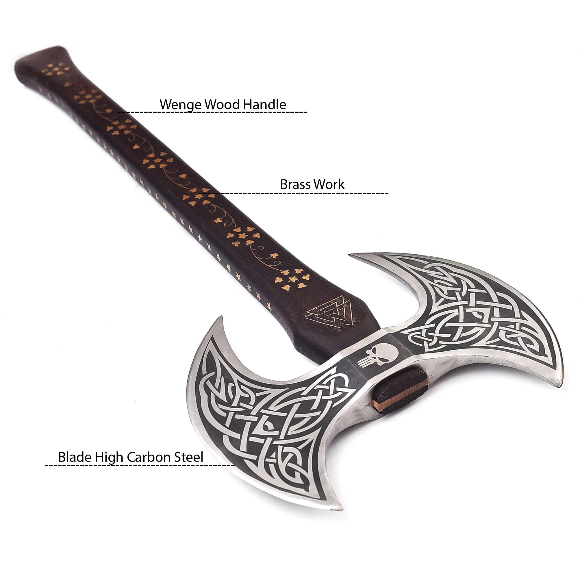 Kmcutlery Forged In Fire Custom made Viking Axe Double Edge | Inspire ...
