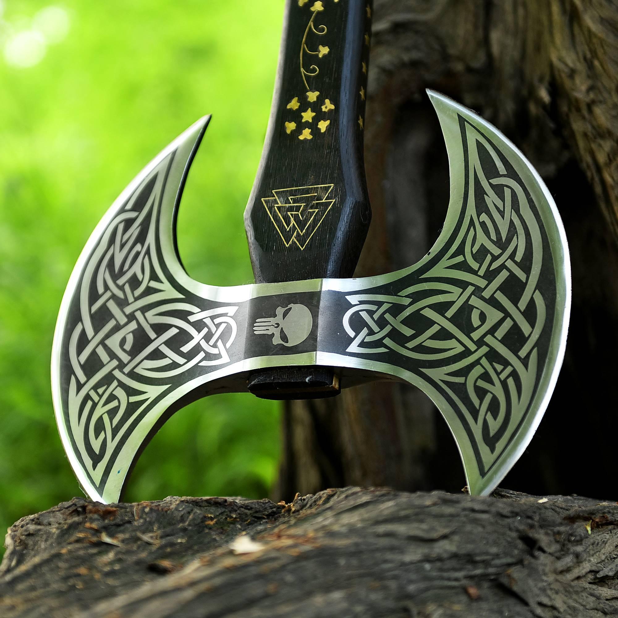 Kmcutlery Forged In Fire Custom Made Viking War Axes Double | Inspire ...