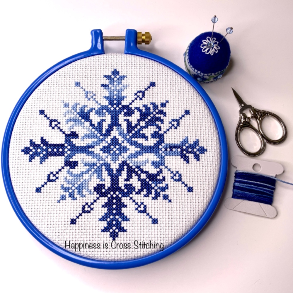 Snowflake Cross Stitch Pattern | Inspire Uplift