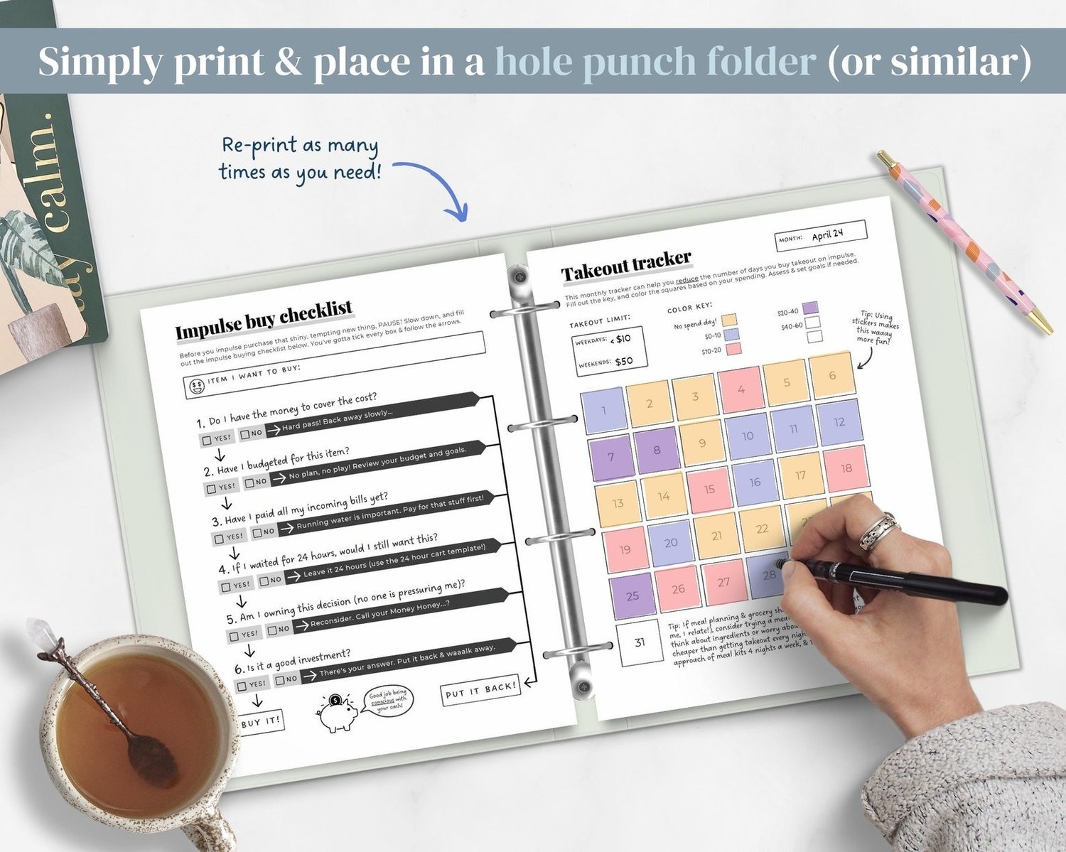 Science-Based Printable Planner: Adult Journal, Organizer, D | Inspire ...