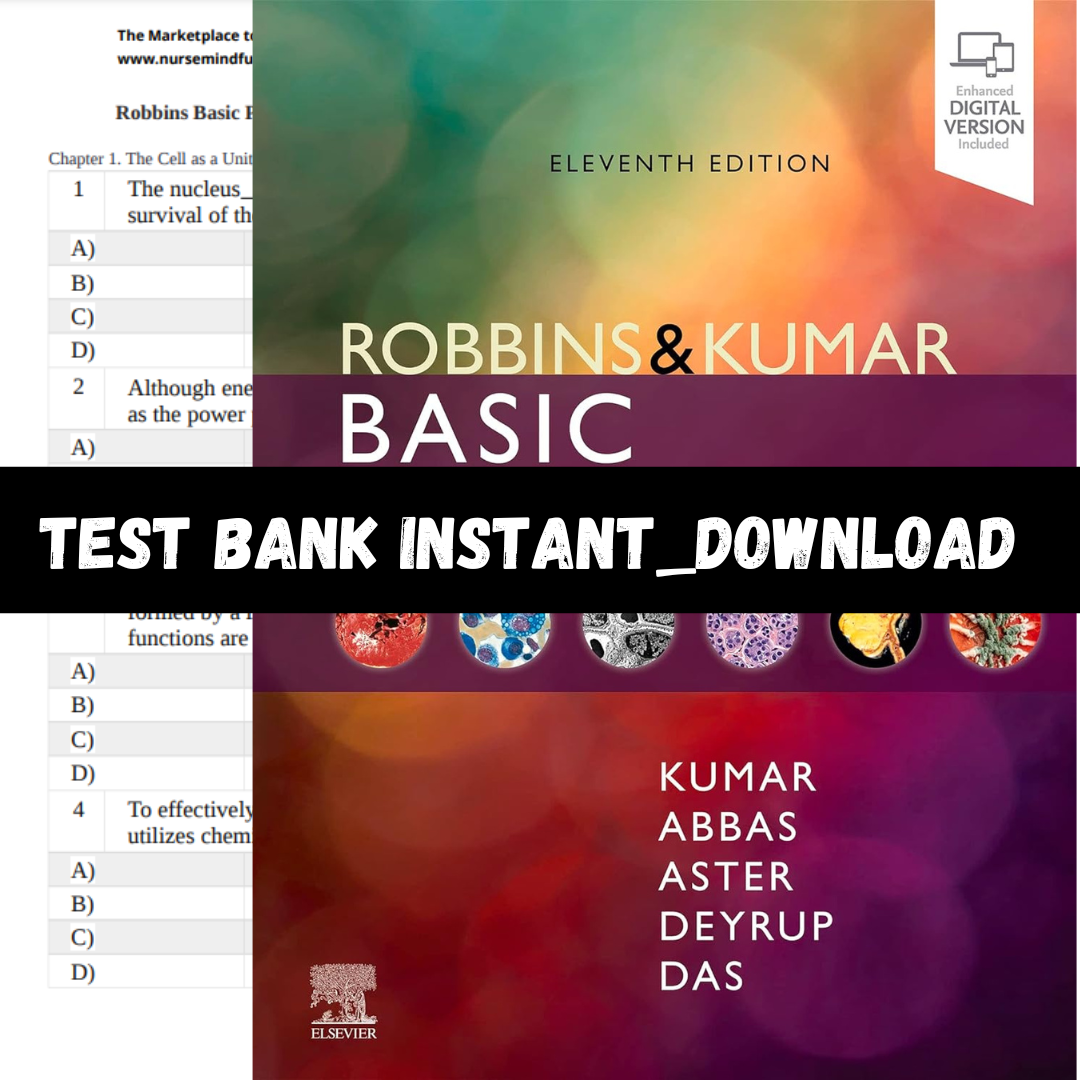 Test Bank for Robbins Basic Pathology 11th Edition Kymar Abb | Inspire ...