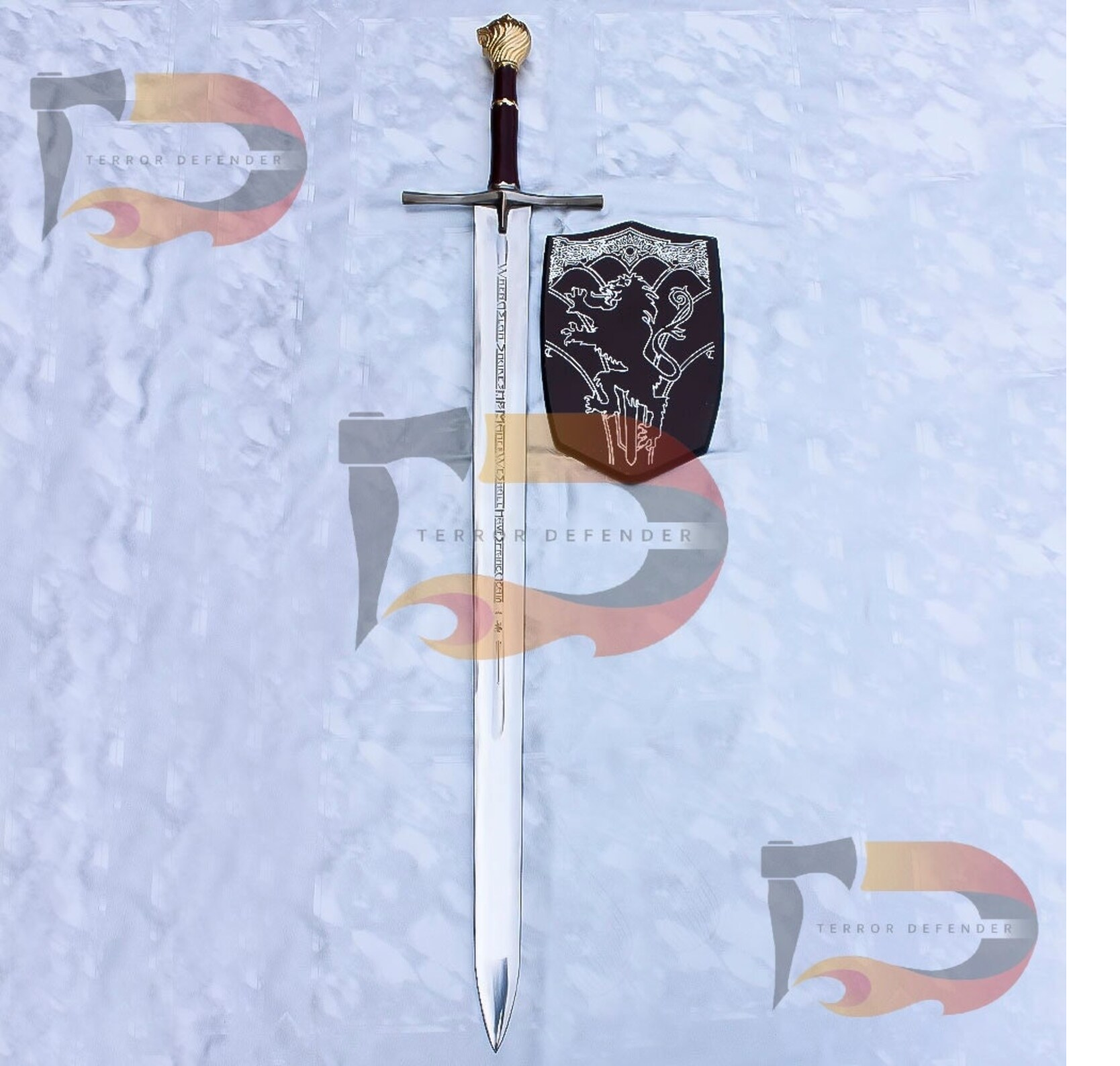 Handmade Chronicles Of Narnia Prince Sword Replica Gold Colo | Inspire ...