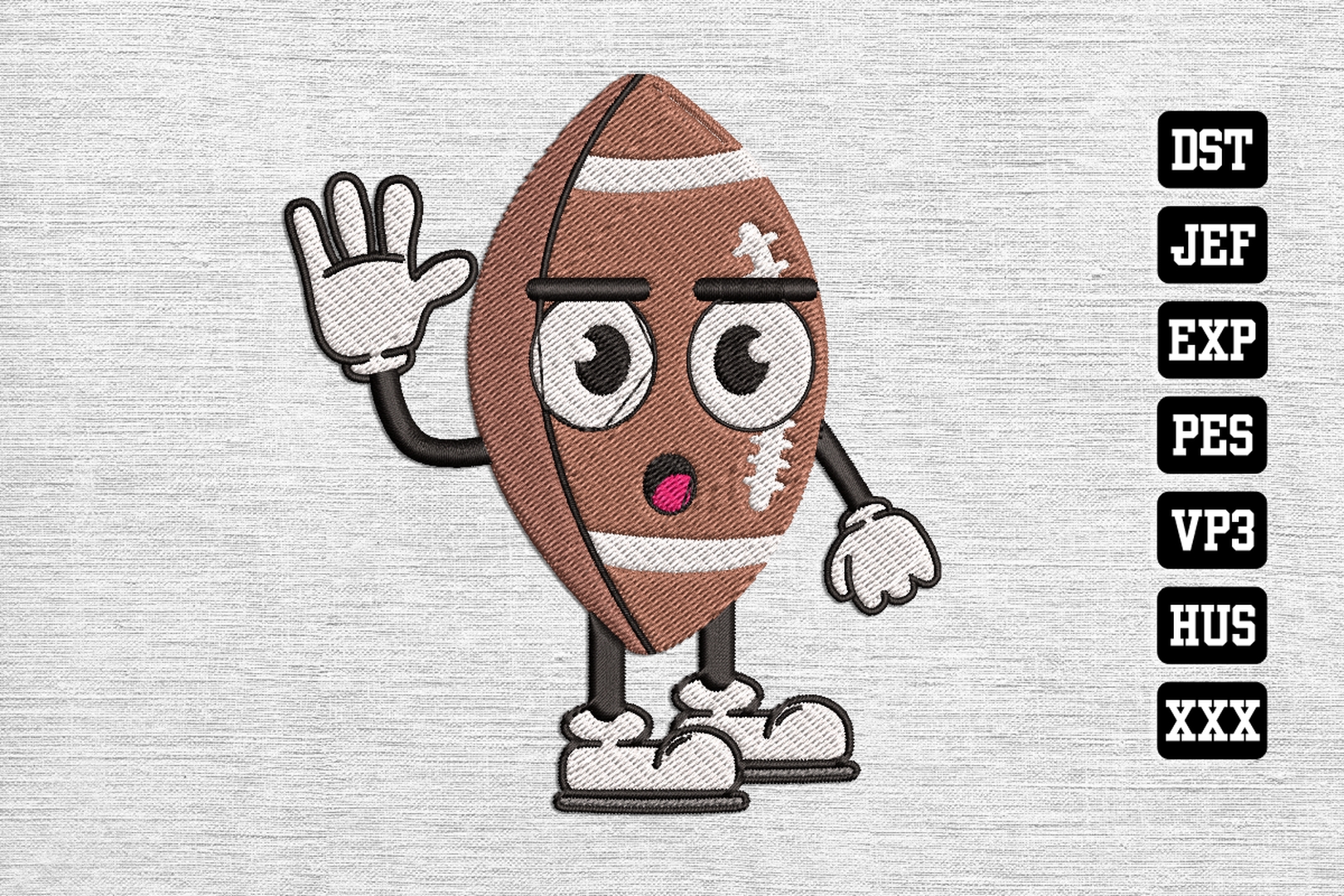 Cute Football Football embroidery, DST file, JEF file, EXP f | Inspire ...