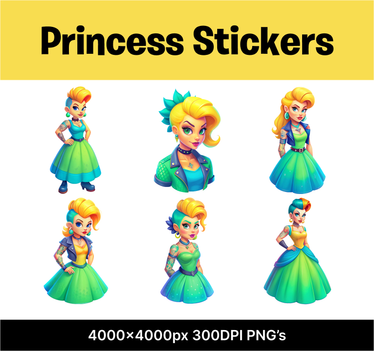 Disney Princess Punk 3d Transarent PNG's Cliparts | Inspire Uplift