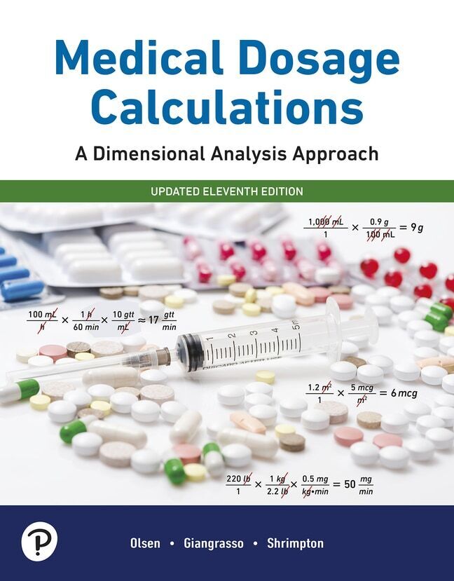 Medical Dosage Calculations A Dimensional Analysis Approach | Inspire ...