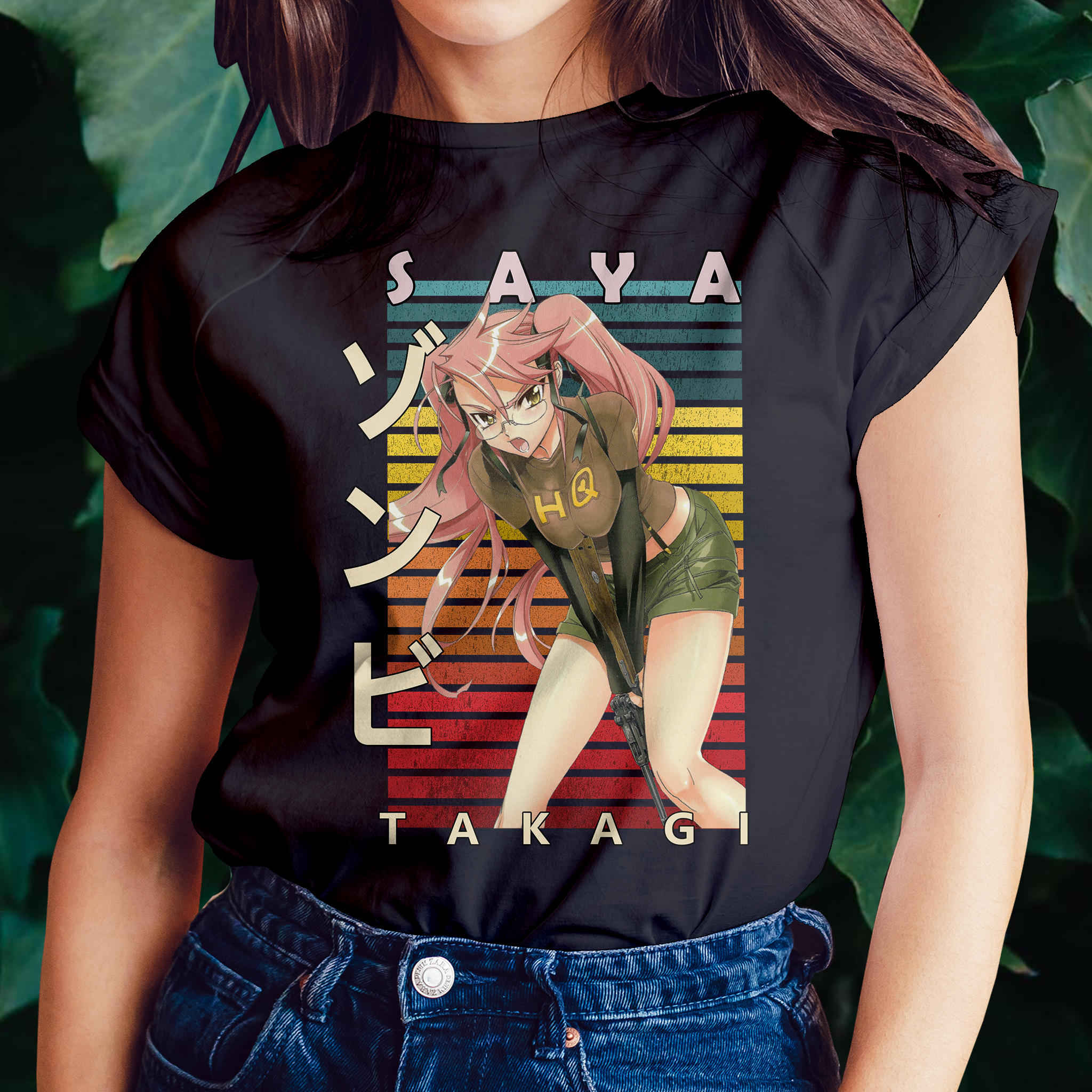 Saya Takagi Highschool of the Dead HOTD Retro Style Anime Un | Inspire ...