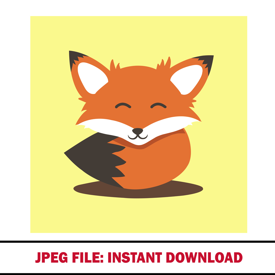 Cute fatty fox vector | Inspire Uplift