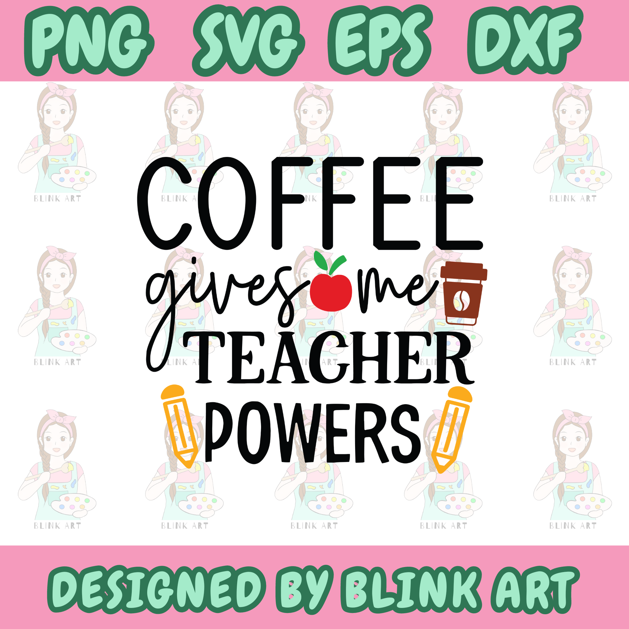 coffee gives me teacher powers svg,png back to school svg | Inspire Uplift