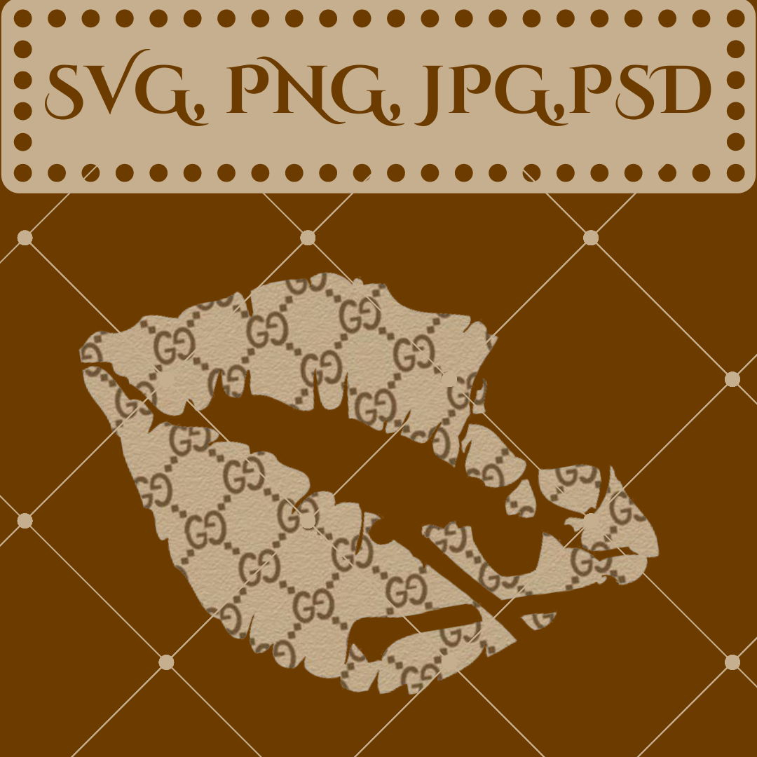 Gucci-patterned lip Embroidery design, Luxurious Lip Art, Lu | Inspire ...