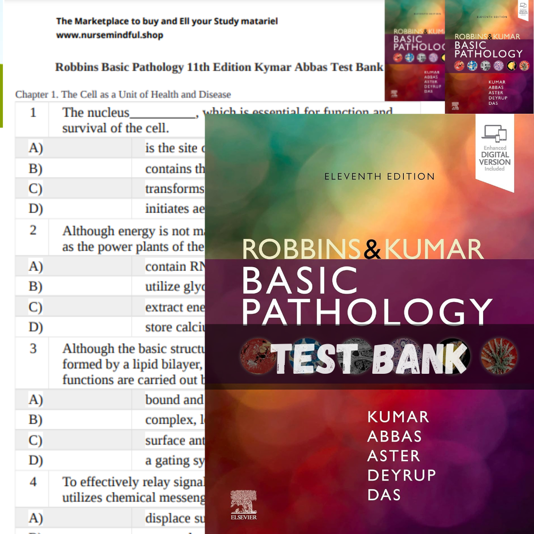 Robbins Basic Pathology 11th Edition Kymar Abbas Test Bank | Inspire Uplift