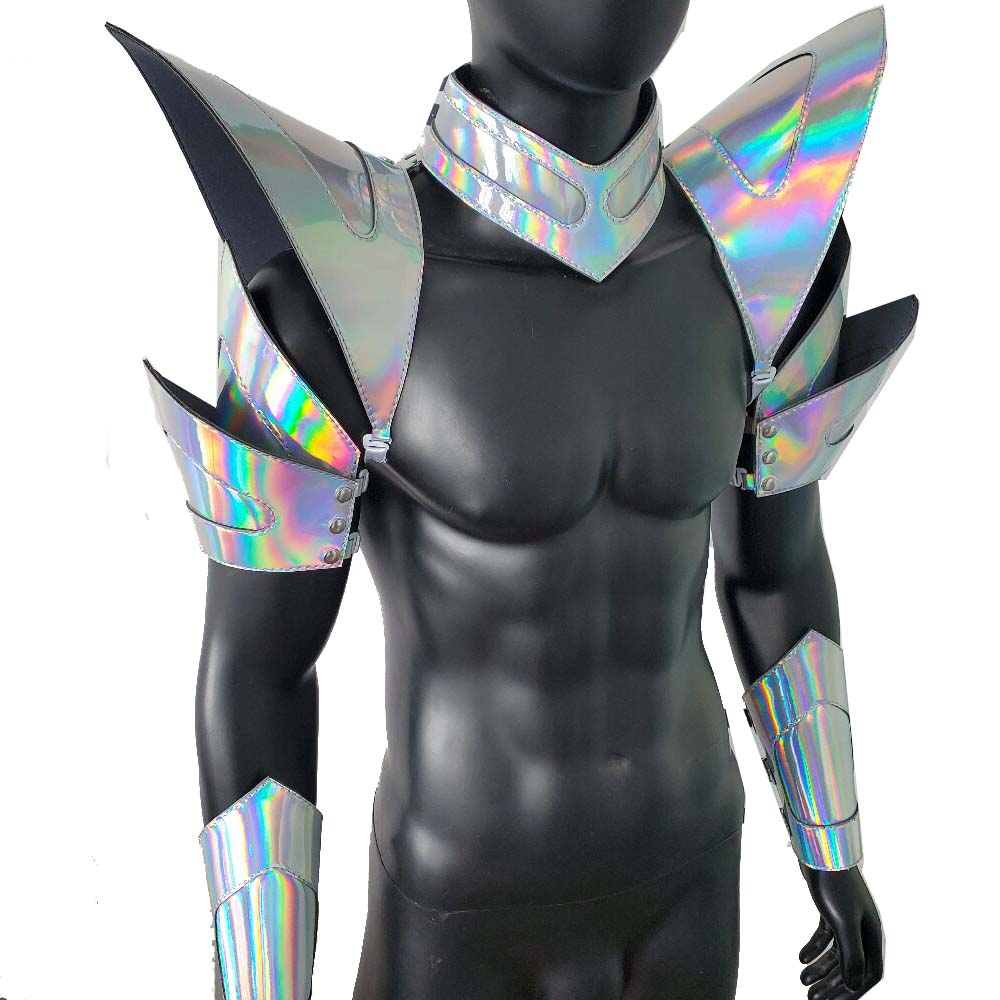 Burning Man Holographic Laser Silver Armor,Rave Festival Cos | Inspire ...
