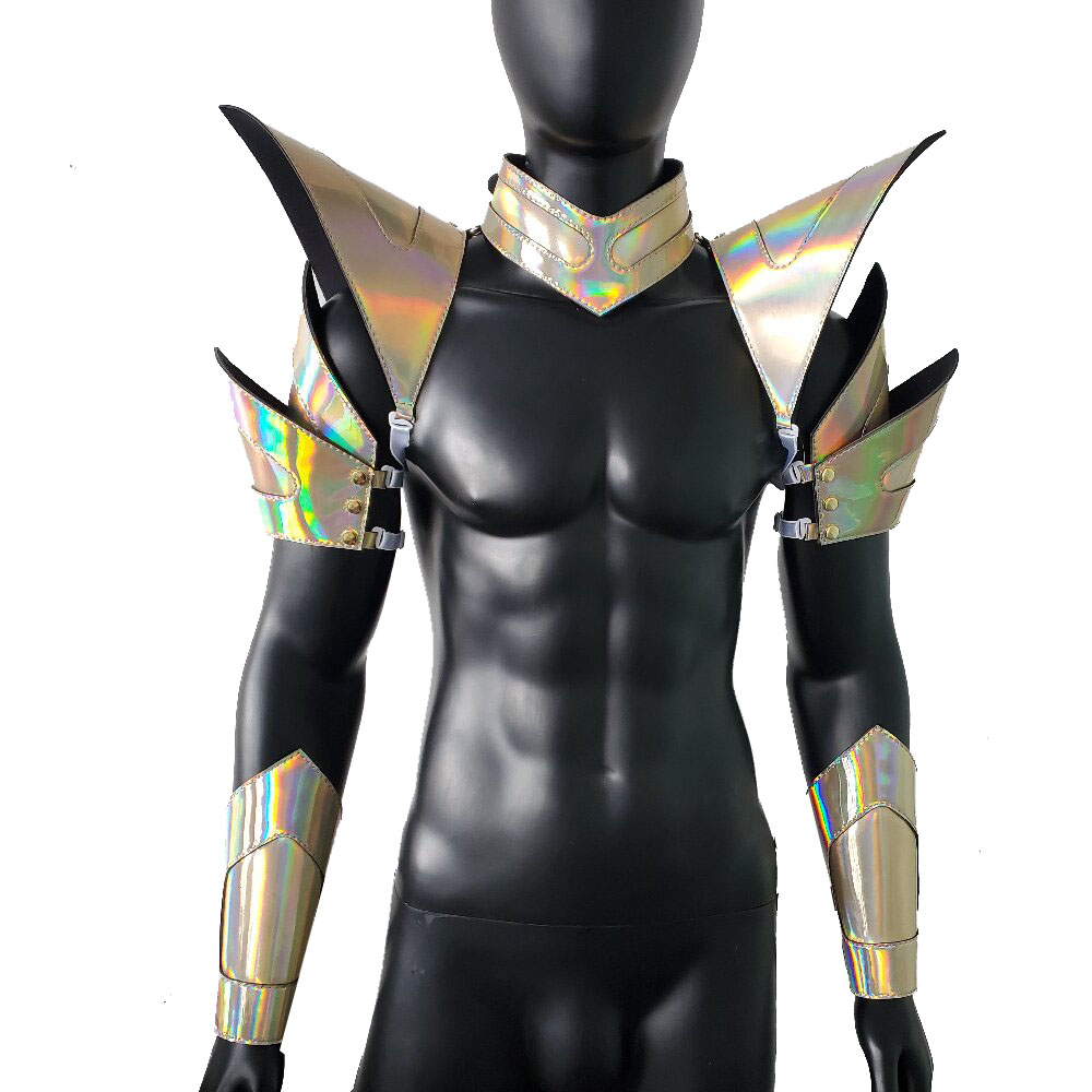 Burning Man Holographic Laser Gold Armor,Rave Festival Costu | Inspire ...
