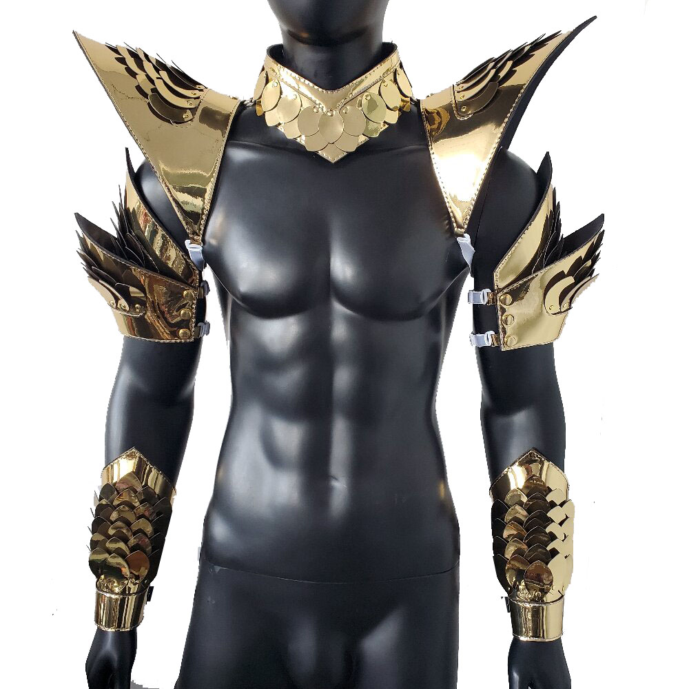 Burning Man Holographic Gold Dragon Scale Armor,Rave Festiva | Inspire ...