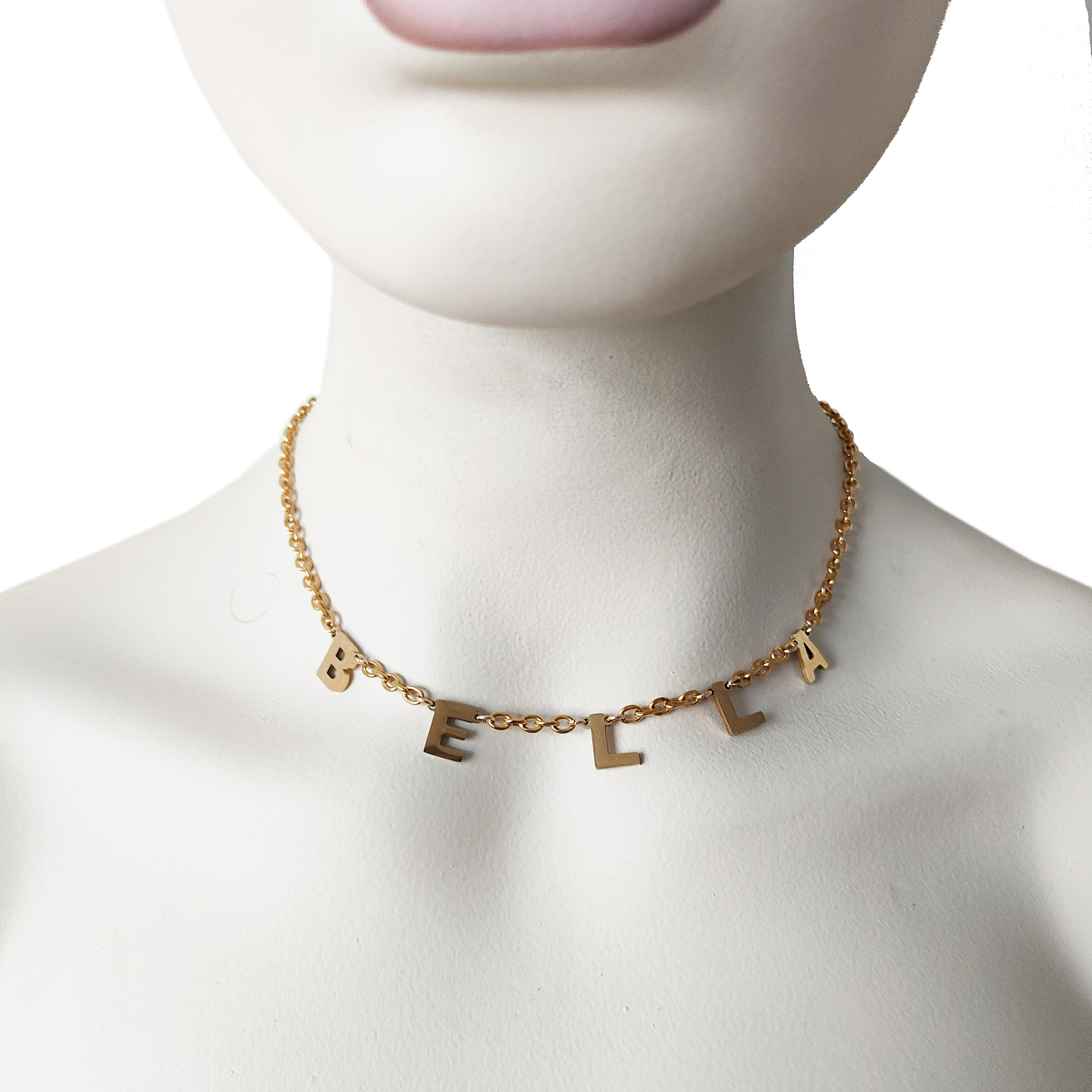 Custom Name Necklace Personalized, Choker Name Necklace Dain | Inspire ...