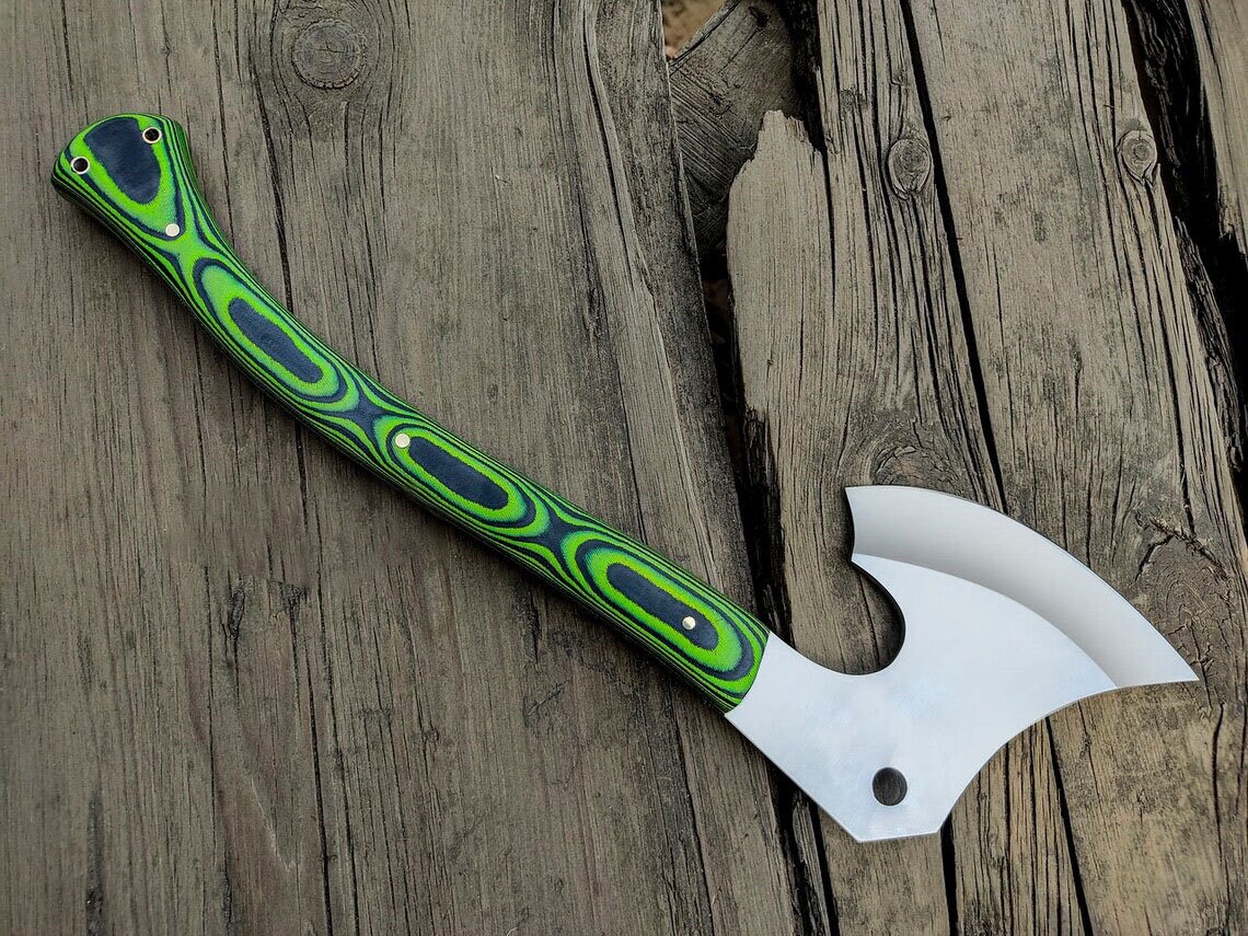 Full Tang Tactical Tomahawk Axe 1095 Steel Micarta Handle- 1 | Inspire ...