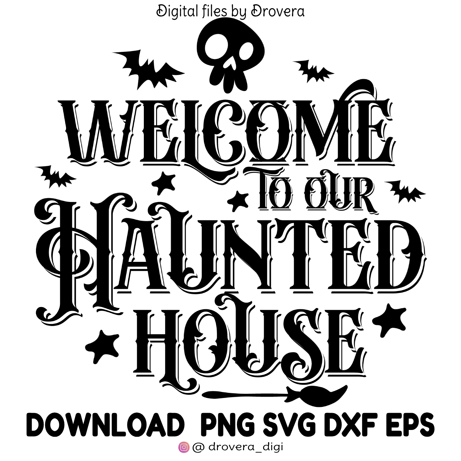 Welcome to our Haunted House , printable,Halloween, typograp | Inspire ...