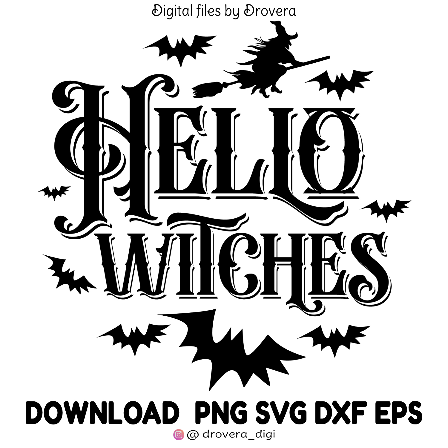 Hello Witches , printable,Halloween, typography,Fall Designs | Inspire ...