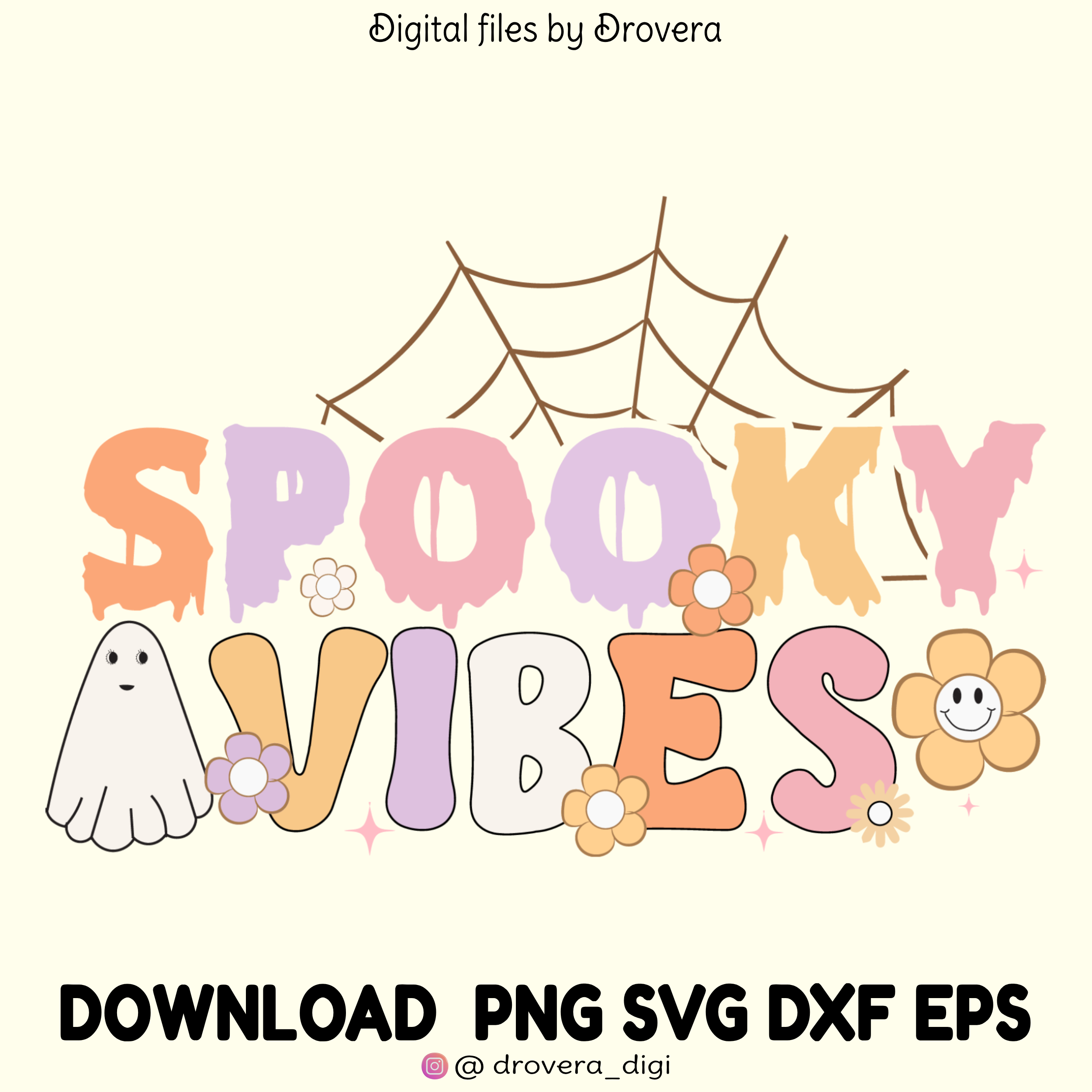 Spooky vibes web,halloween PNG SVG printable | Inspire Uplift