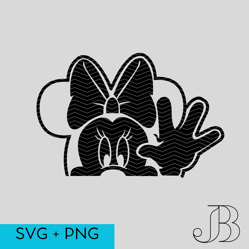Minnie SVG, Minnie Waving SVG, Decal Silhuette, Cricut, plot | Inspire ...