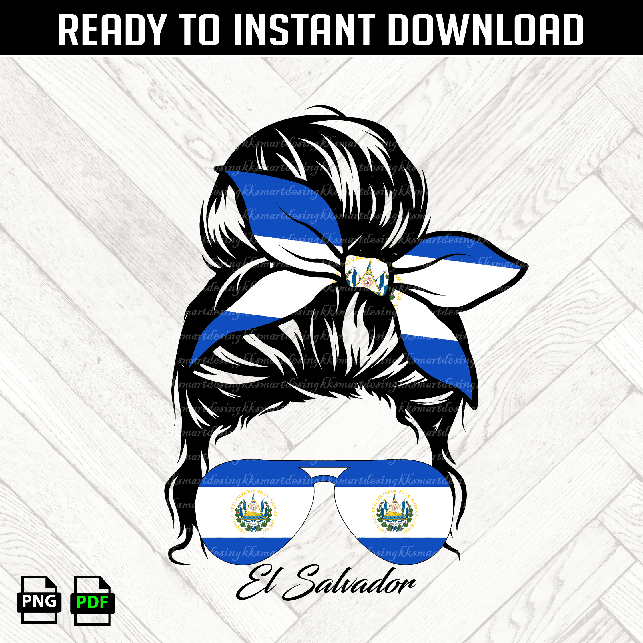 El Salvador Messy Bun Png, Messy Bun El Salvador Flag Png, E | Inspire ...