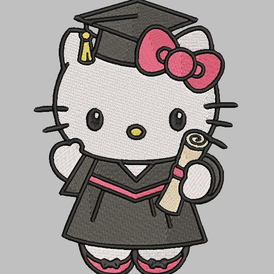 Hello Kitty Graduate: 4x6 Versatile Multi-Positional Hoop Em | Inspire ...