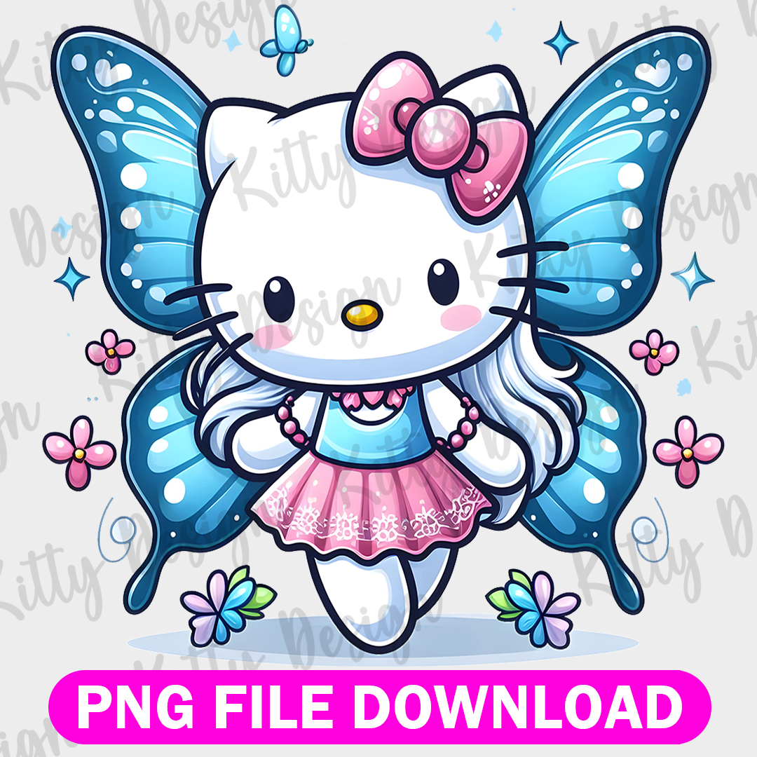 Hello Kitty PNG l Cute Hello Kitty Birthday Png l Butterfly | Inspire ...