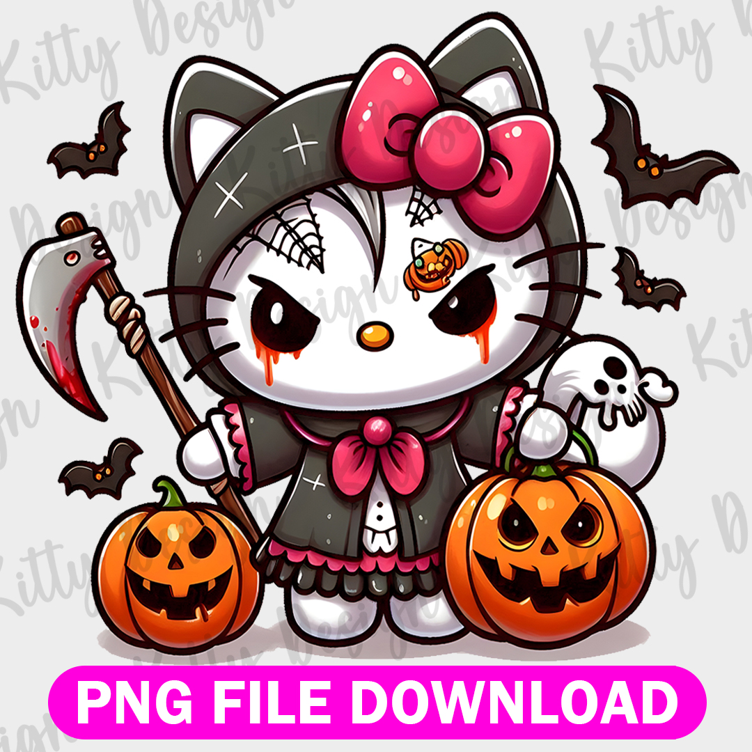 Halloween Hello Kitty PNG l Bad Hello Kitty Png l Halloween | Inspire ...