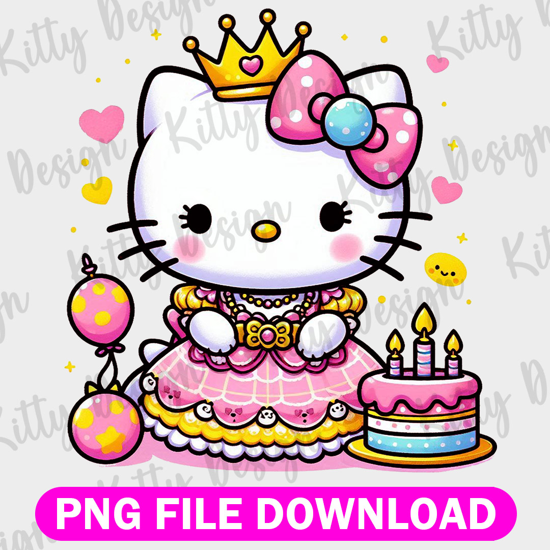 Birthday Hello Kitty PNG l Princess Hello Kitty Png l Birthd | Inspire ...