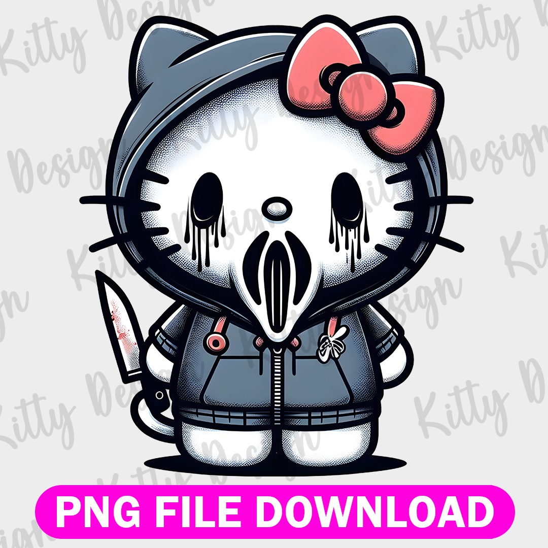 Ghost Face Hello Kitty PNG l Hello Kitty Png l Halloween PNG | Inspire ...