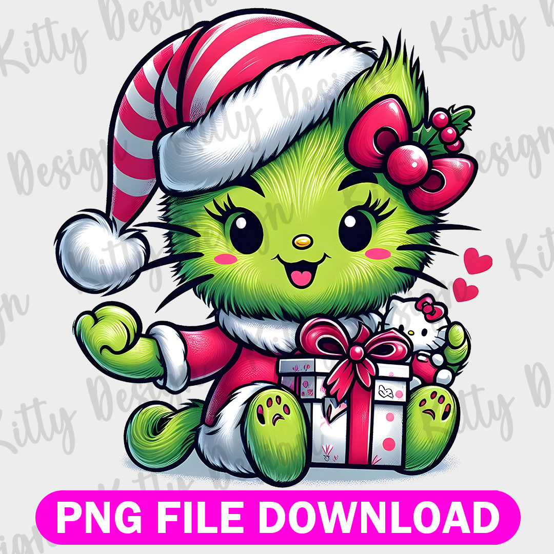 Grinch Hello Kitty PNG l Hello Kitty Png l Grinchmas PNG l H | Inspire ...