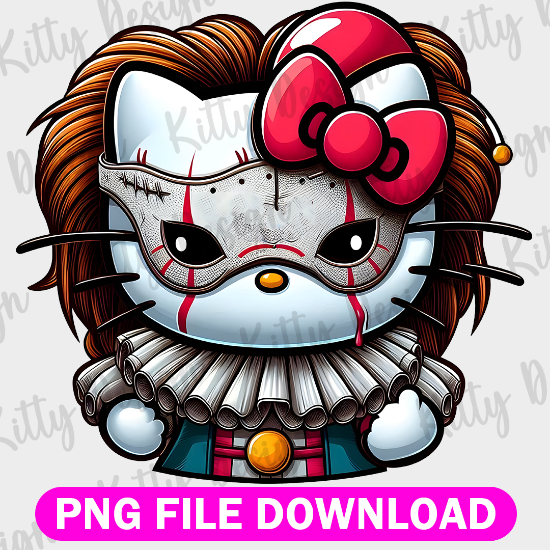 Pennywise Hello Kitty PNG l Hello Kitty Png l Halloween PNG | Inspire ...