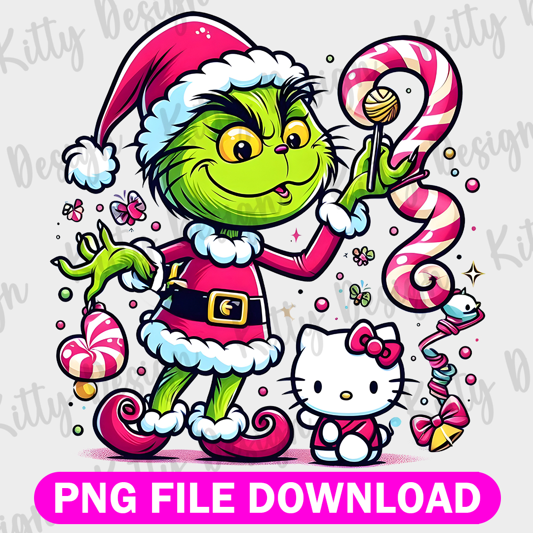Grinch Hello Kitty PNG l Hello Kitty Png l Grinchmas PNG l c | Inspire ...