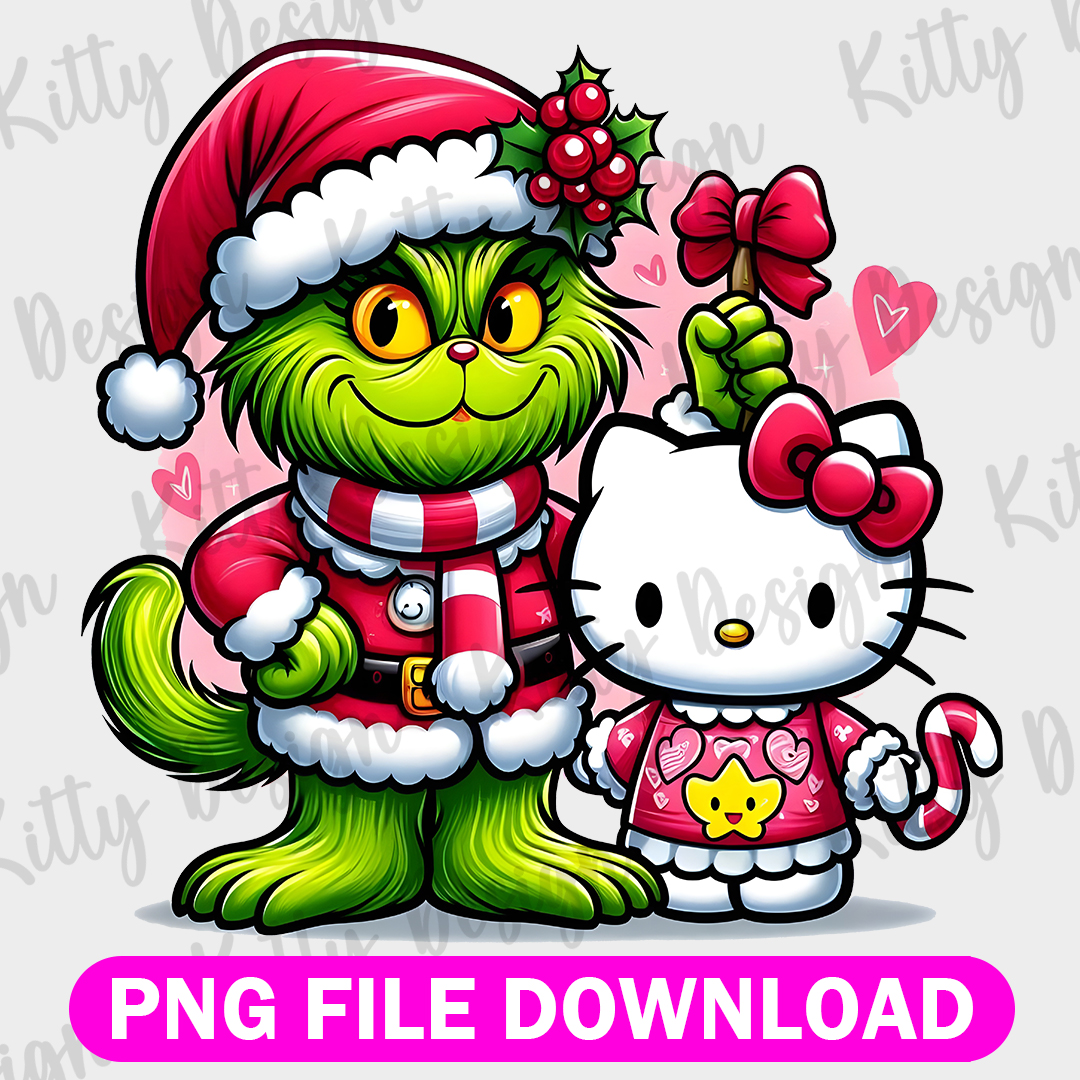Grinch Hello Kitty PNG l Hello Kitty Png l Grinchmas PNG l G | Inspire ...