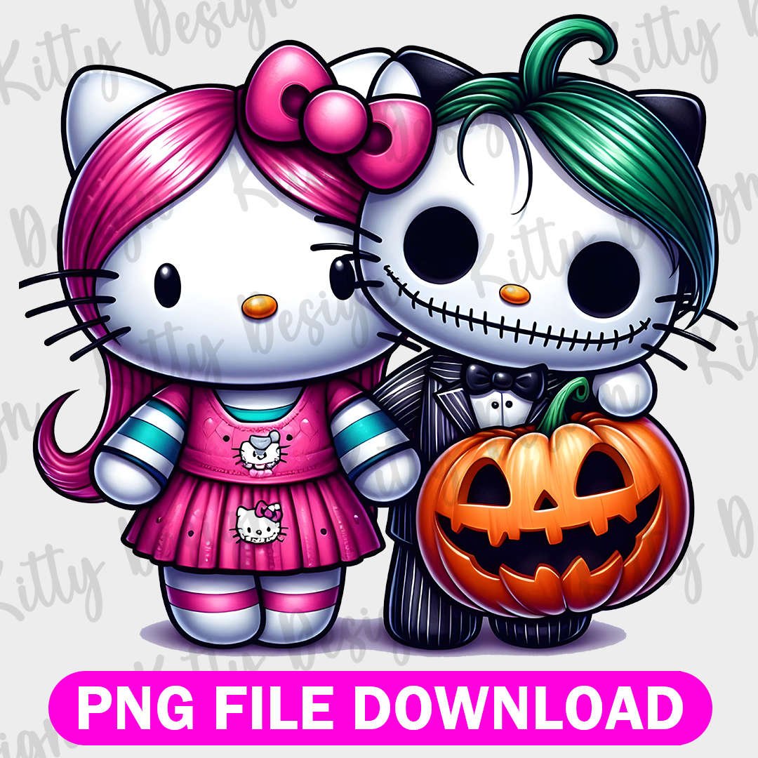 Jack and Sally Hello Kitty PNG l Hello Kitty Png l Halloween | Inspire ...